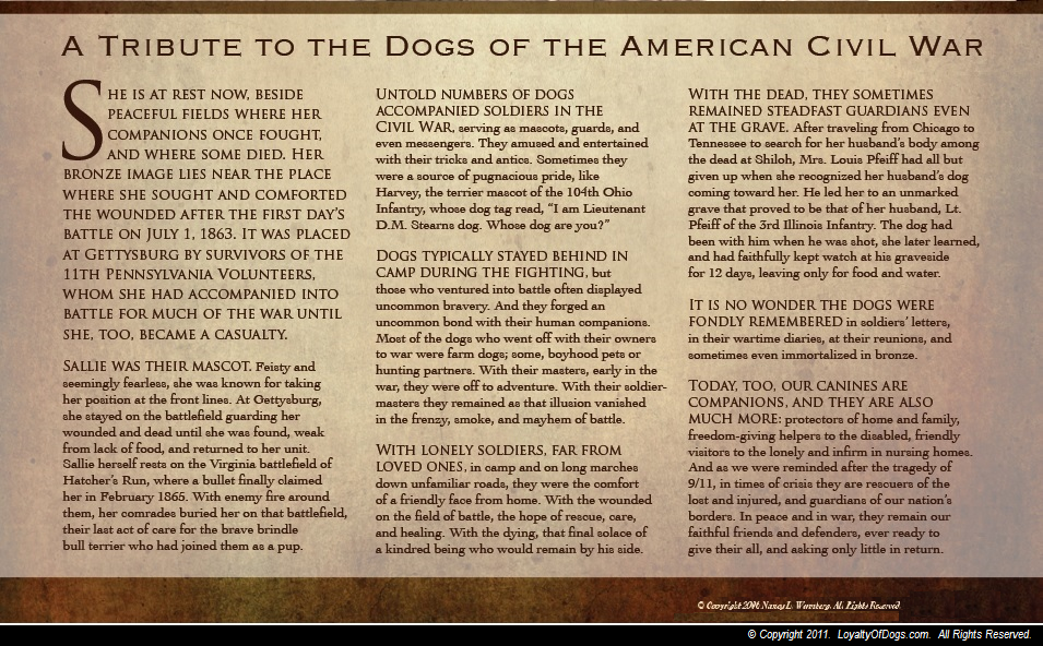 Read “The Loyalty Of Dogs” Tribute below, then click here to view the ...